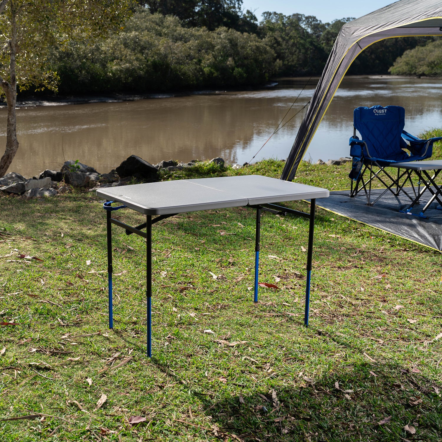 Quest Handy 100 Camp Table, 100cm, Folding Portable – Quest Outdoors ...