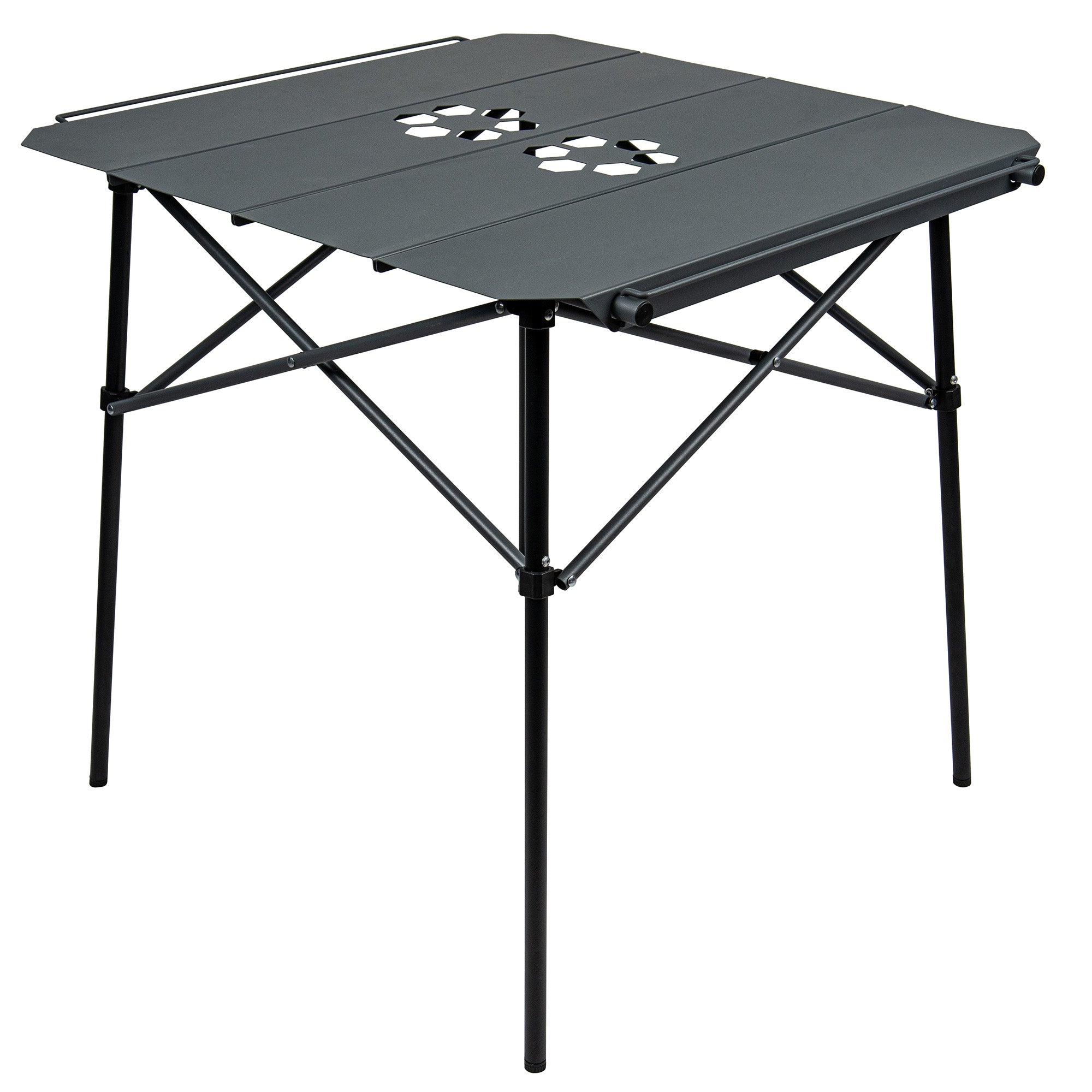 Quest Vapour 70 Slat Table, 70cm Square, Heat Resistant Aluminium ...