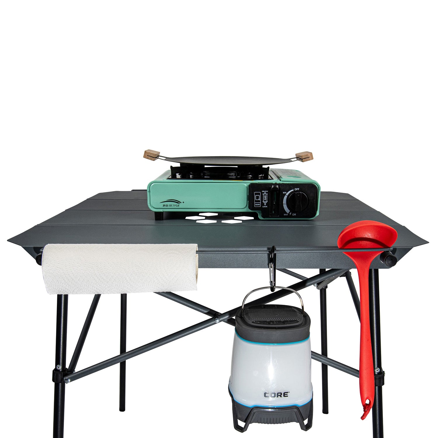 Quest Vapour 70 Slat Table, 70cm Square, Heat Resistant Aluminium ...