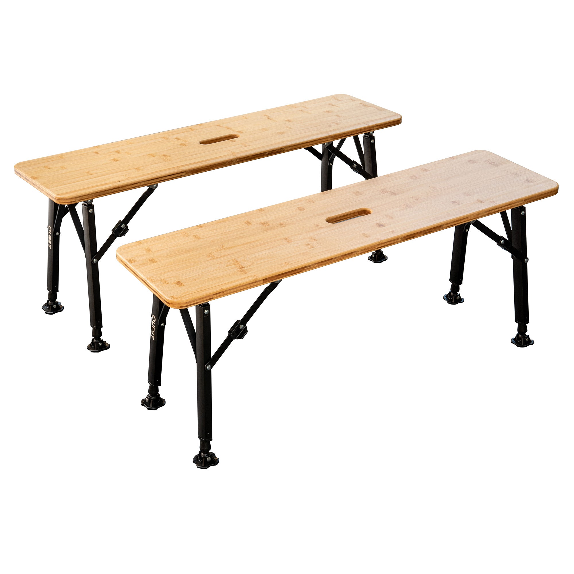 Quest Bamboo Folding Bench Set, Twin Pack, Natural Bamboo – Quest ...